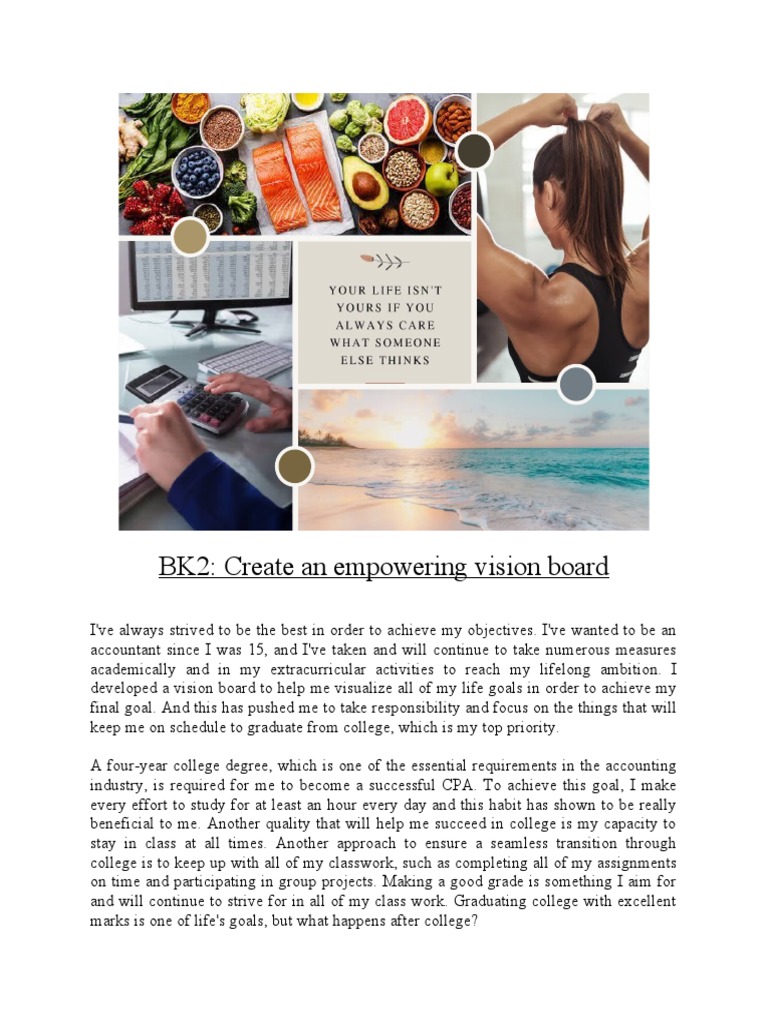 BK2: Create An Empowering Vision Board | PDF