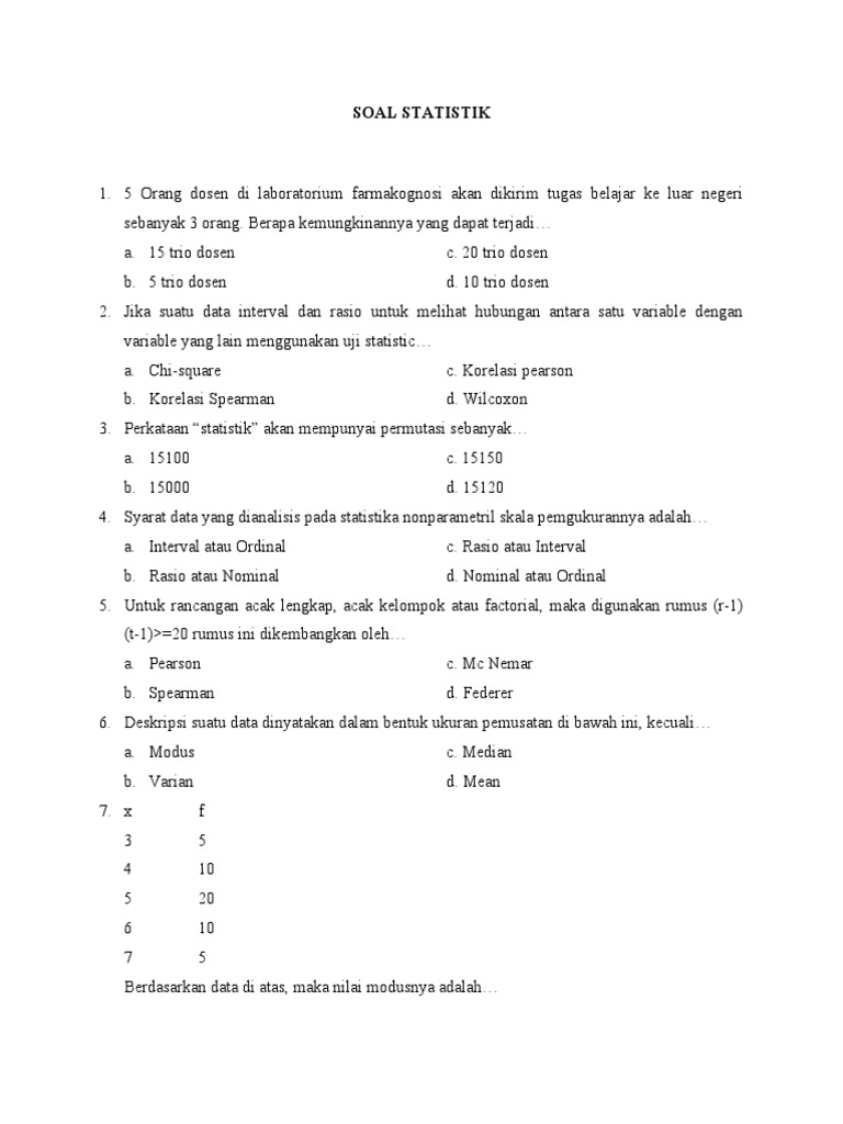 Soal Statistik | PDF