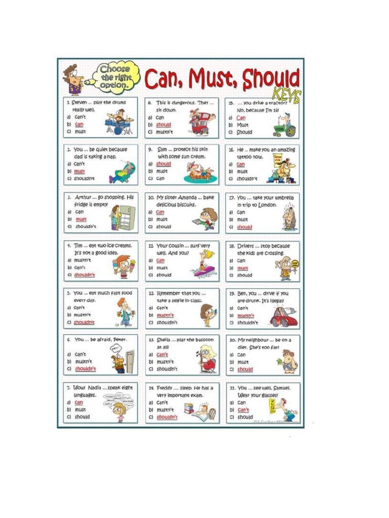 Modal Verbs Exercises | PDF