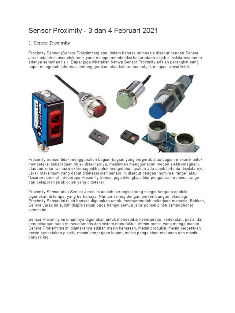 Sensor Proximity | PDF