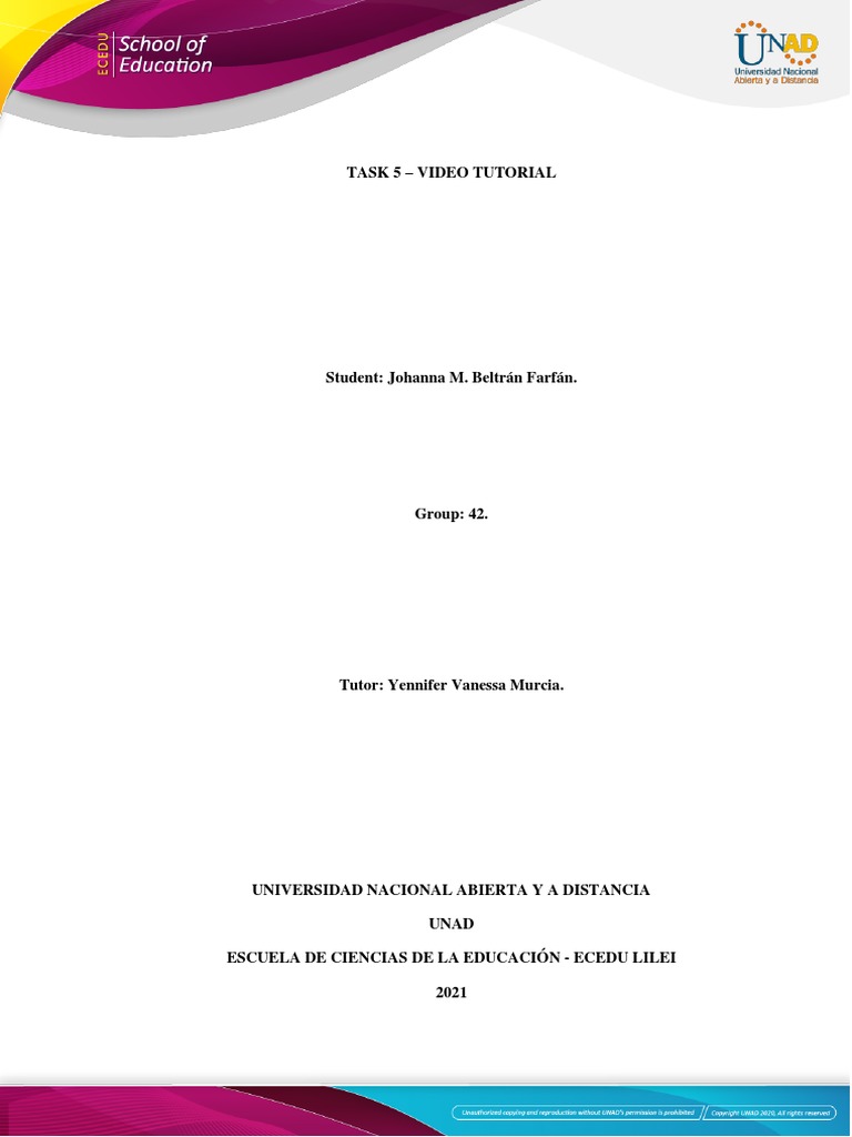 Task 5 Video Tutorial | PDF | English Language | Word