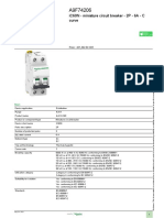 Product Data Sheet: Acti9 iC60N 1P 6A C Miniature Circuit Breaker | PDF ...