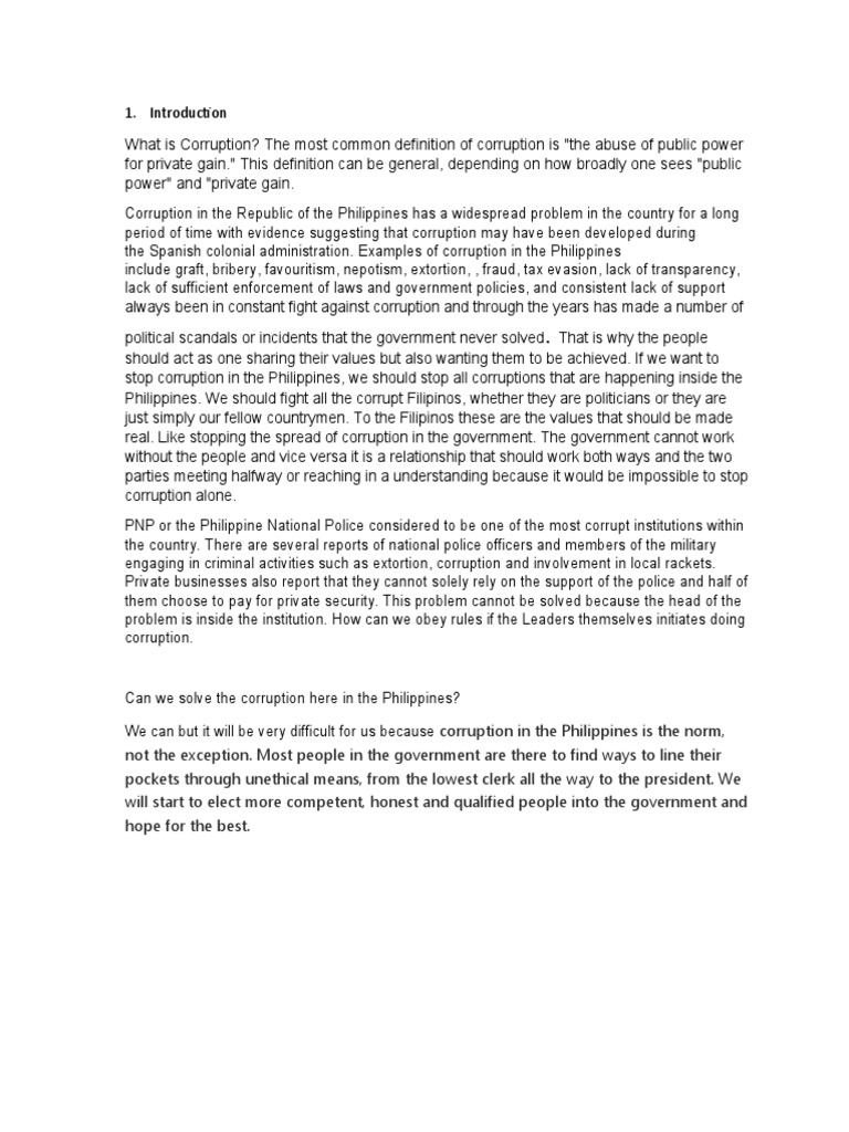 Corruption | PDF | Corruption | Philippines