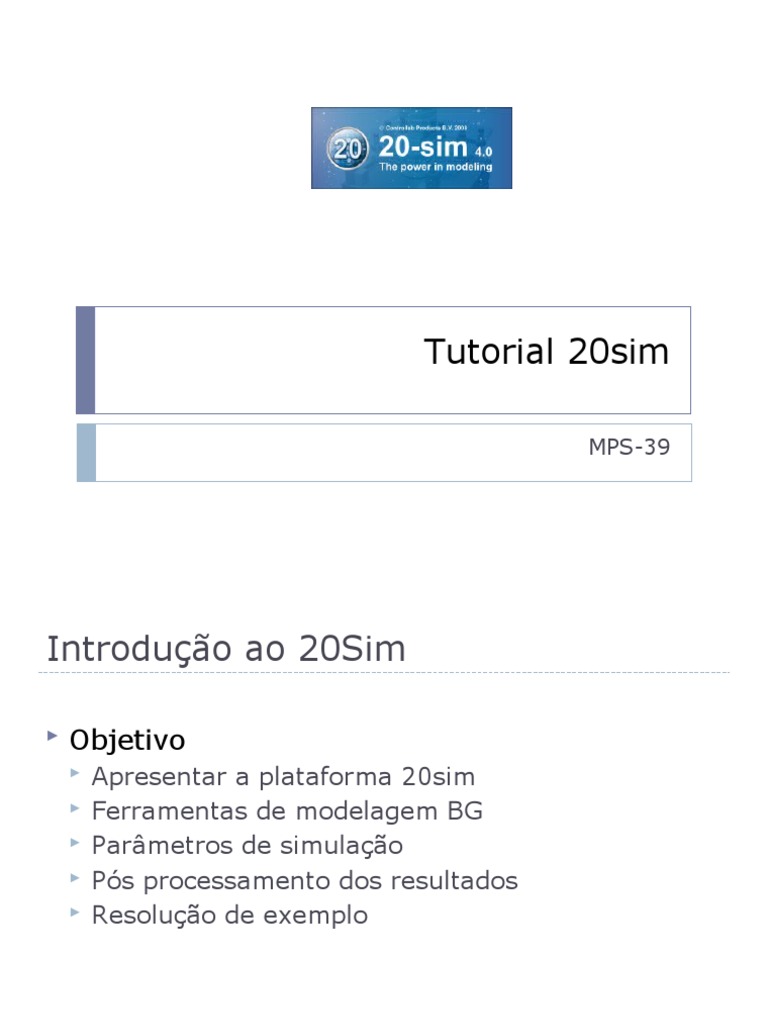Tutorial 20sim | PDF