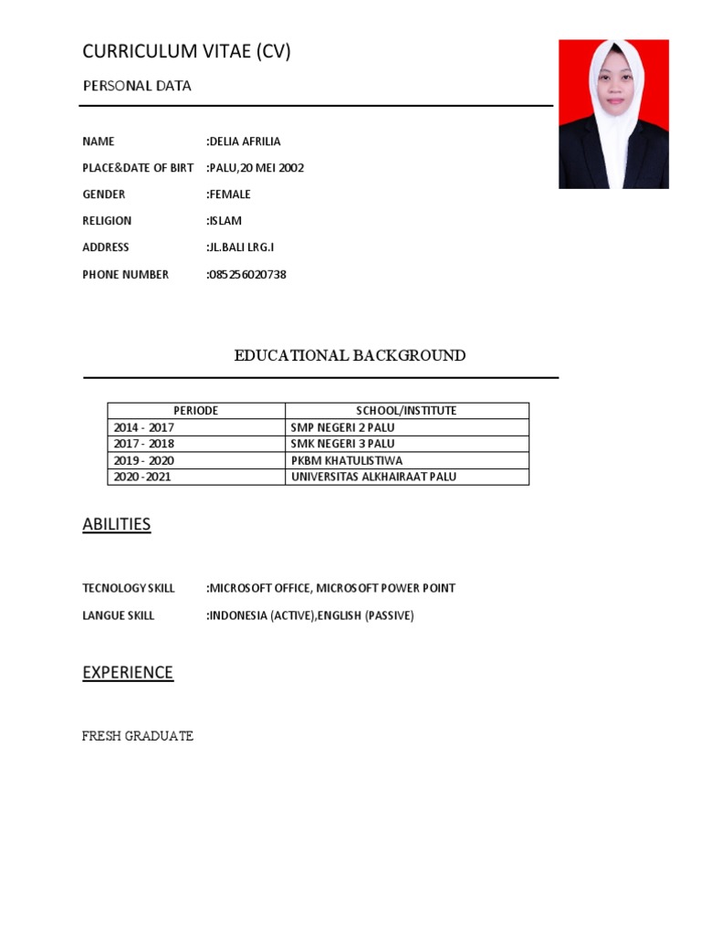 Curriculum Vitae CV Delia | PDF