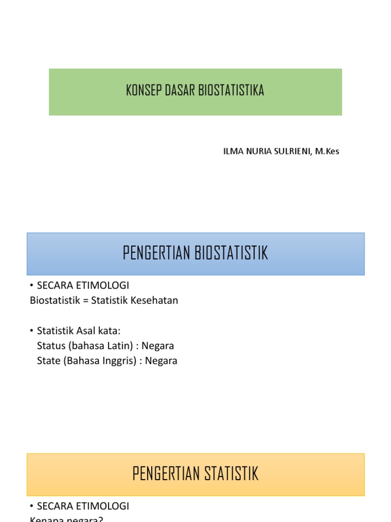 P 1 Konsep Dasar Biostatistika | PDF | Pengembangan Diri