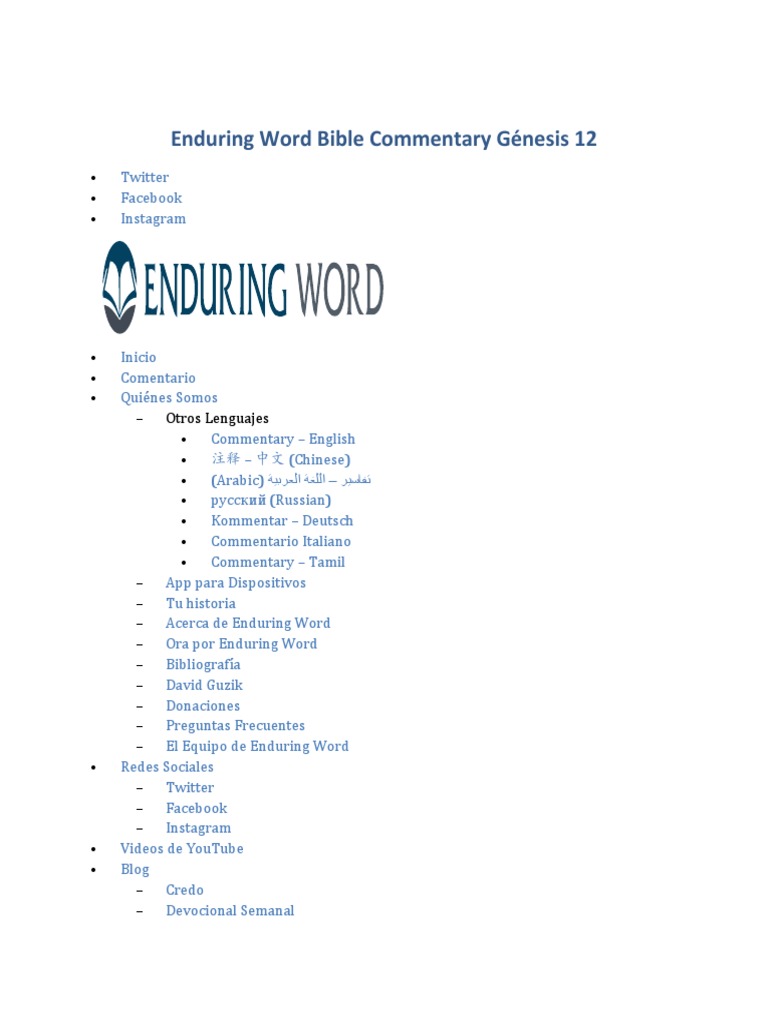 Genesis Capitulo 12 David Guzik | PDF | Abrahán