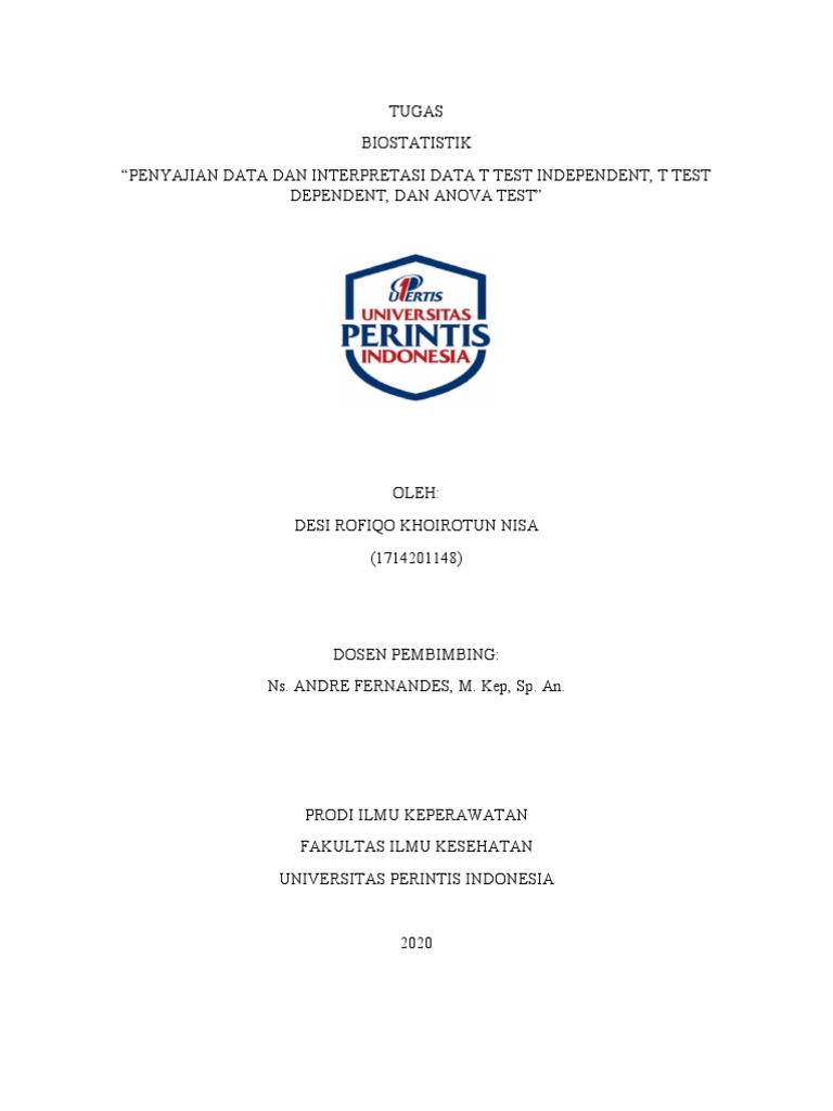 Penyajian Dan Interpretasi Data Uji T Dan Anova | PDF