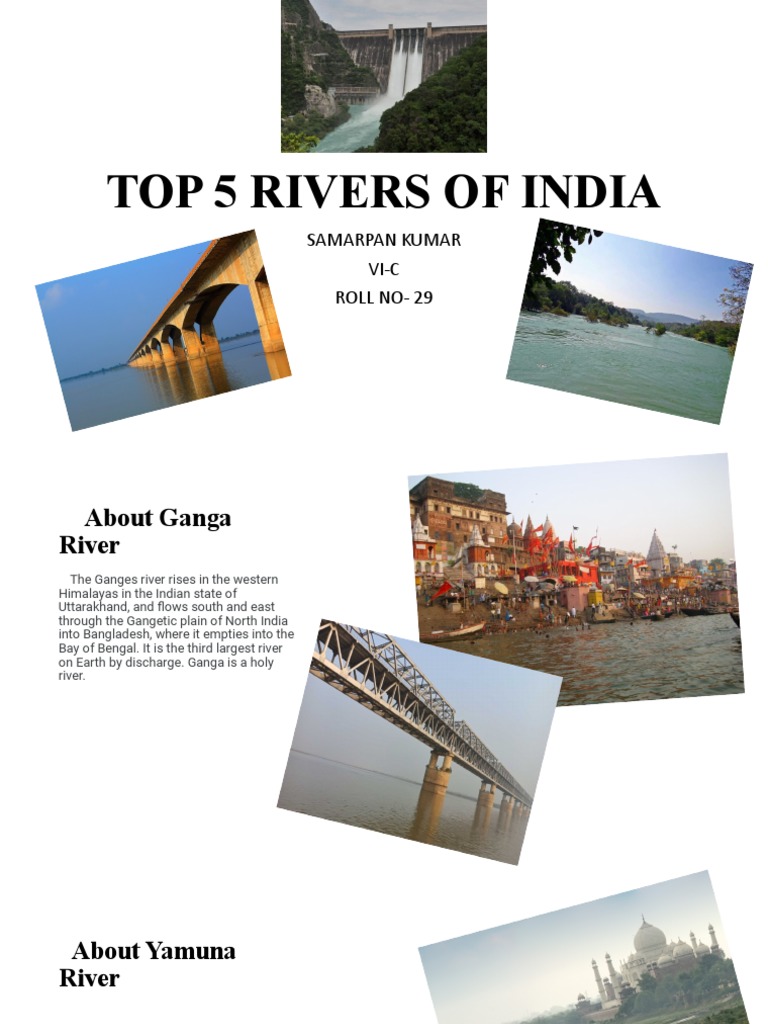 Top 5 Rivers of India: Samarpan Kumar Vi-C Roll No-29 | PDF