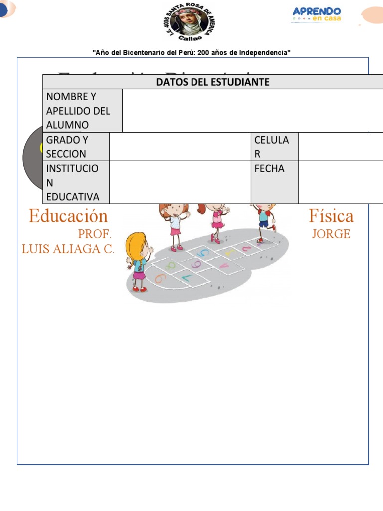 Evaluacion Diagnostica Educ. Fis. 5to y 6to | PDF | Evaluación | Aprendizaje