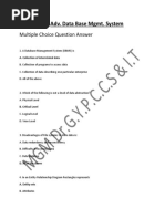 Rdbms MCQ Quiz | PDF | Relational Database | Relational Model