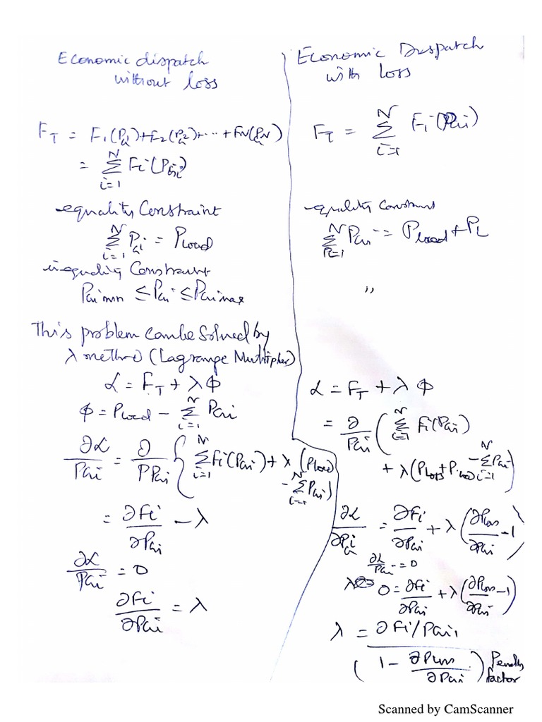 6 Lambda Iteration Method Economic Dispatch With And Without Loss 24 Aug 2021material I 24