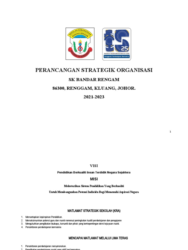RPS SK Bandar Rengam 2021-2023 | PDF