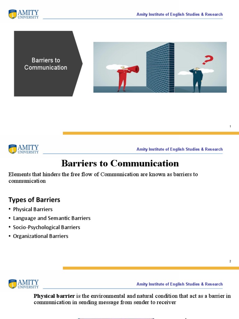 Barriers To Communication | PDF
