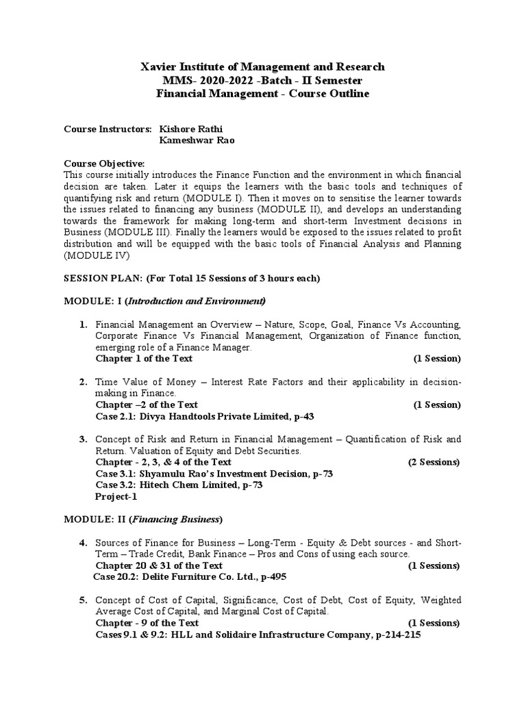 Xavier Institute of Management and Research MMS-2020-2022 - Batch - II ...