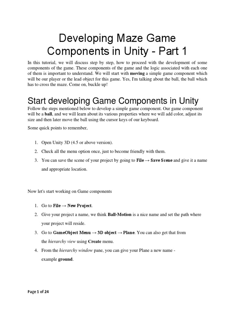 Developing Maze Game Components in Unity | PDF | Planets | Solar System