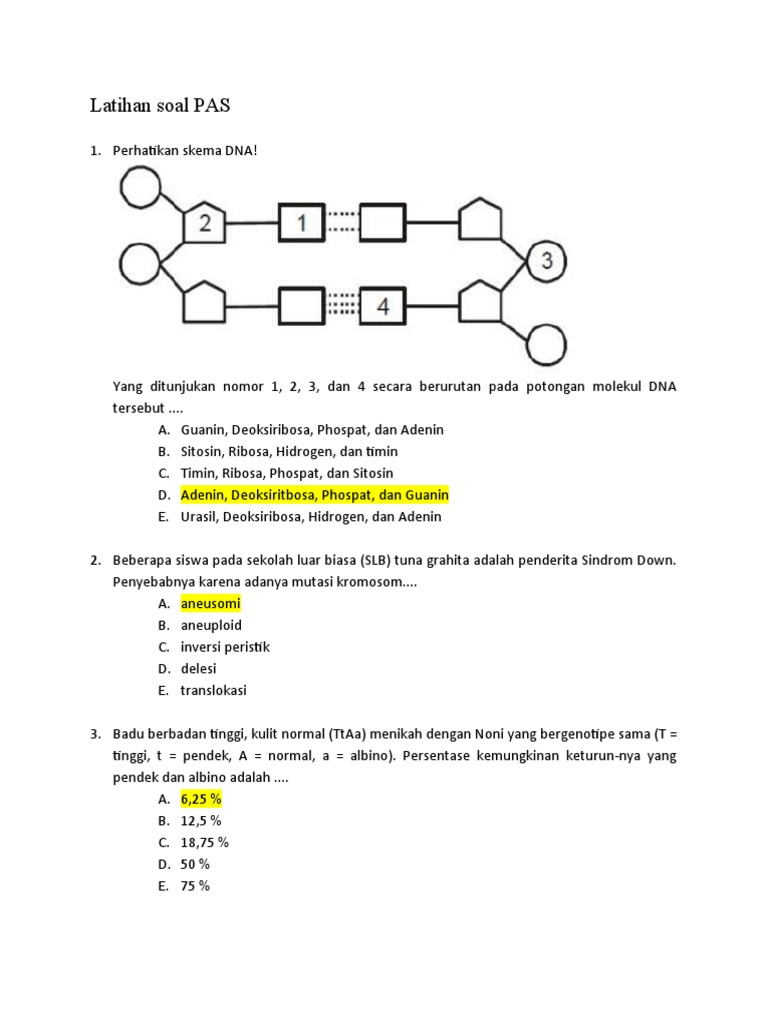 Latihan Soal PAS 2 | PDF