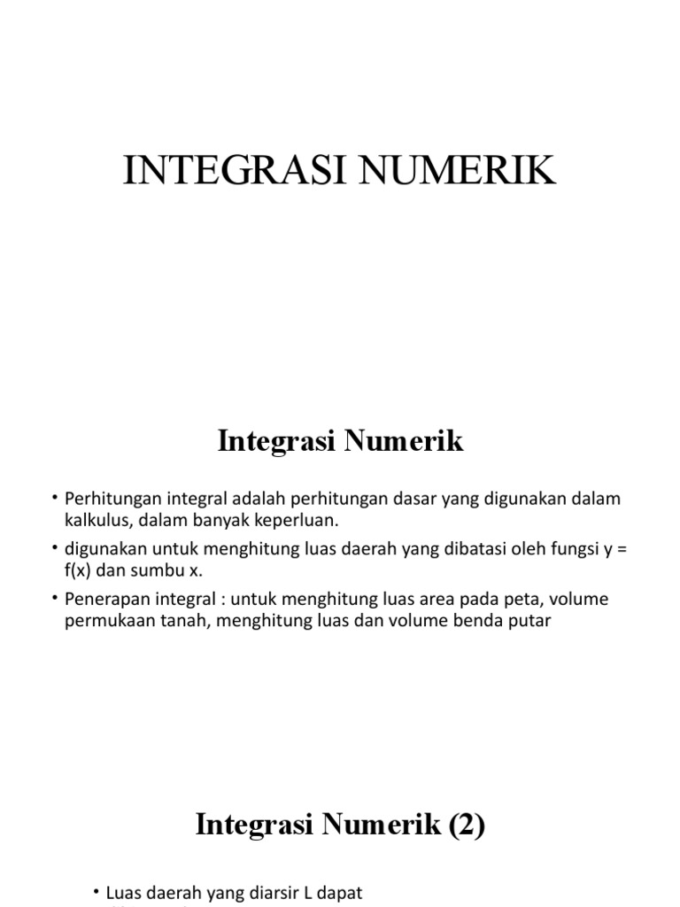 Integrasi Numerik | PDF