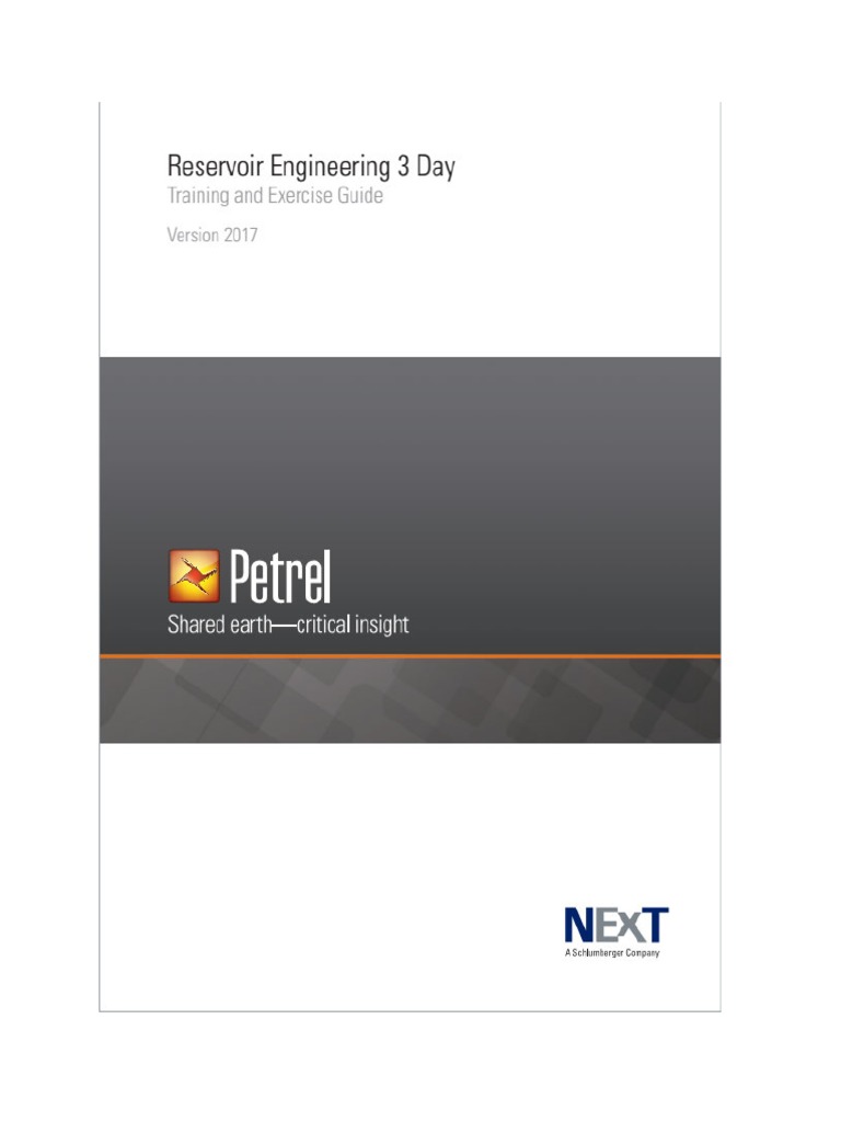 Petrel Reservoir Engineering by NExT Schlumberger | PDF