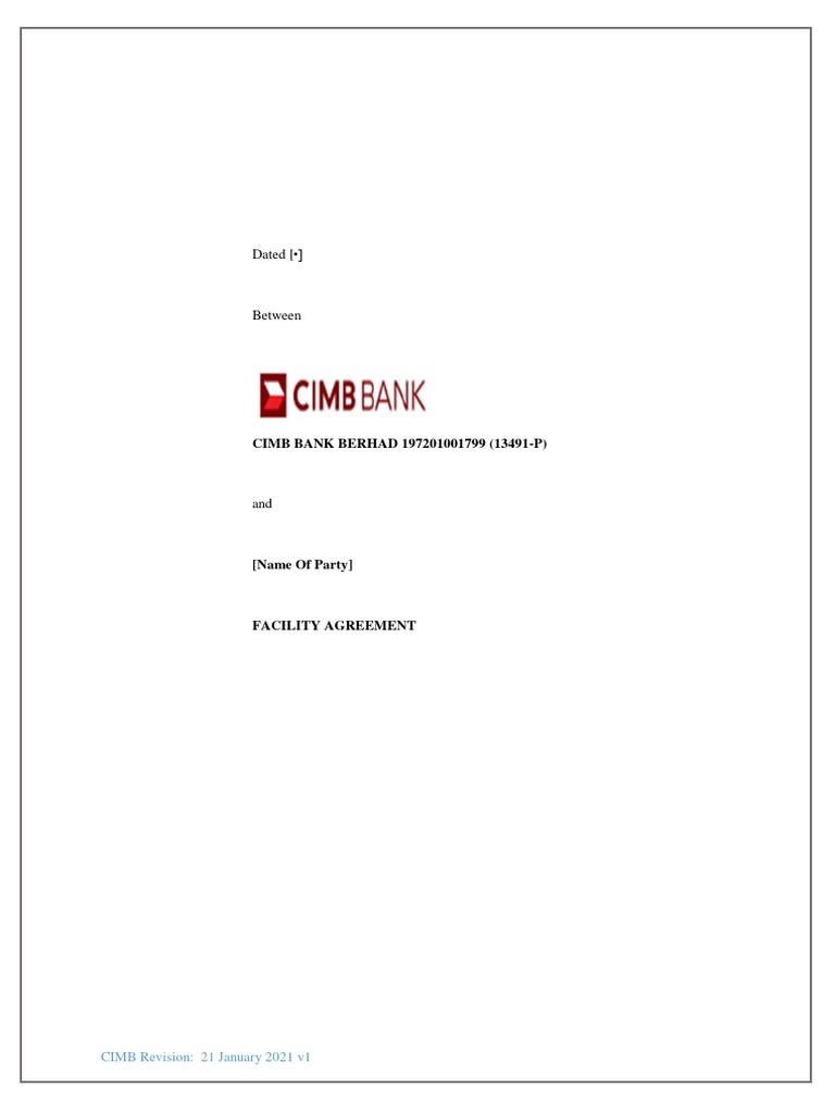 CIMB Facility Agreement Summary | PDF | Costs In English Law | Bankruptcy