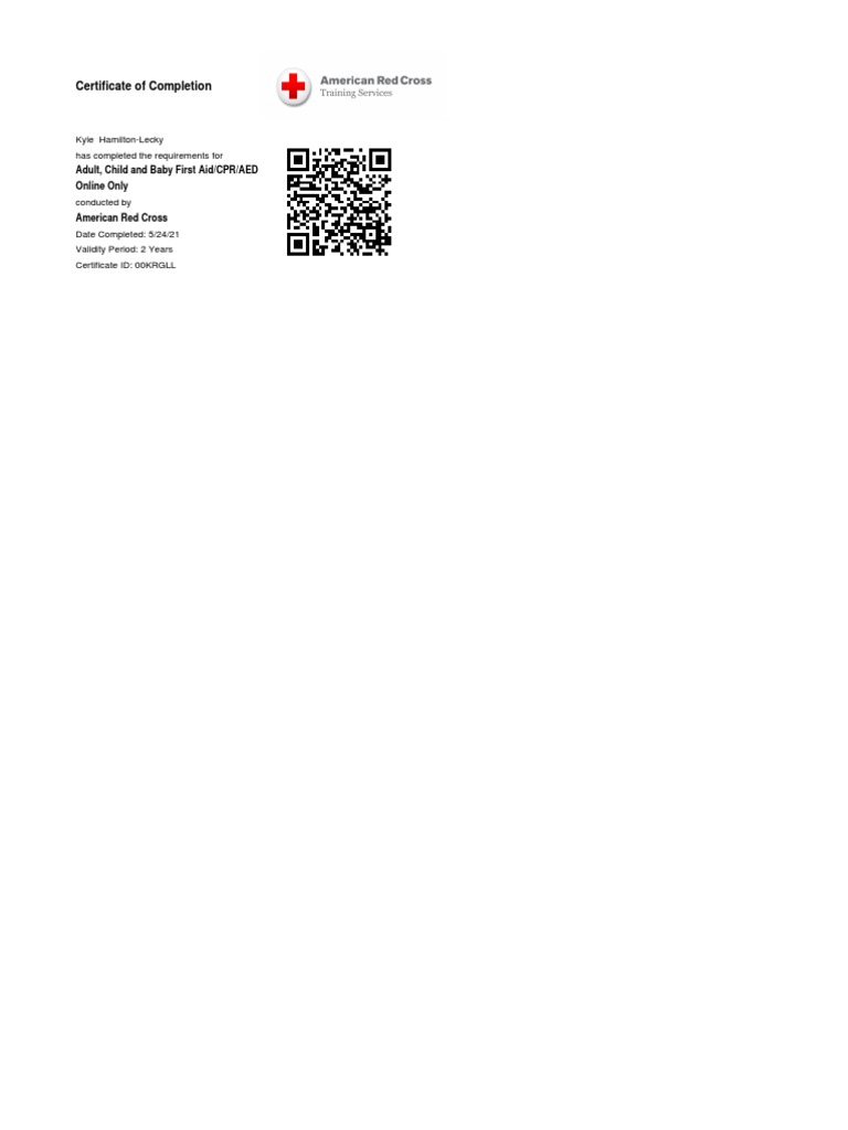 Red Cross - Wallet Card - Individual - SD-13555707 | PDF