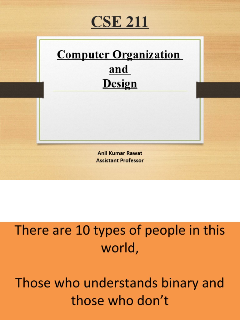 0 Lecture CSE - 211 (Computer Organisation and Design) | PDF | Central ...