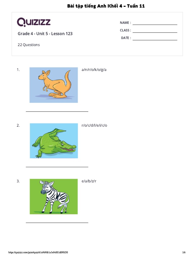 Grade 4 - Unit 5 - Lesson 123: 22 Questions | PDF