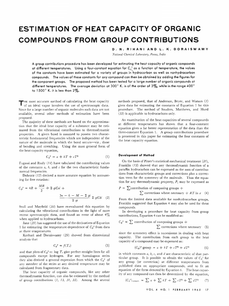 Estimation of Heat Capacity | PDF | Heat | Temperature