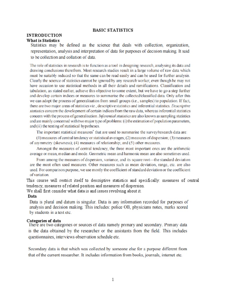 Basic Statistics | PDF | Histogram | Chart