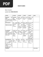 Debate Scoring Sheet | PDF