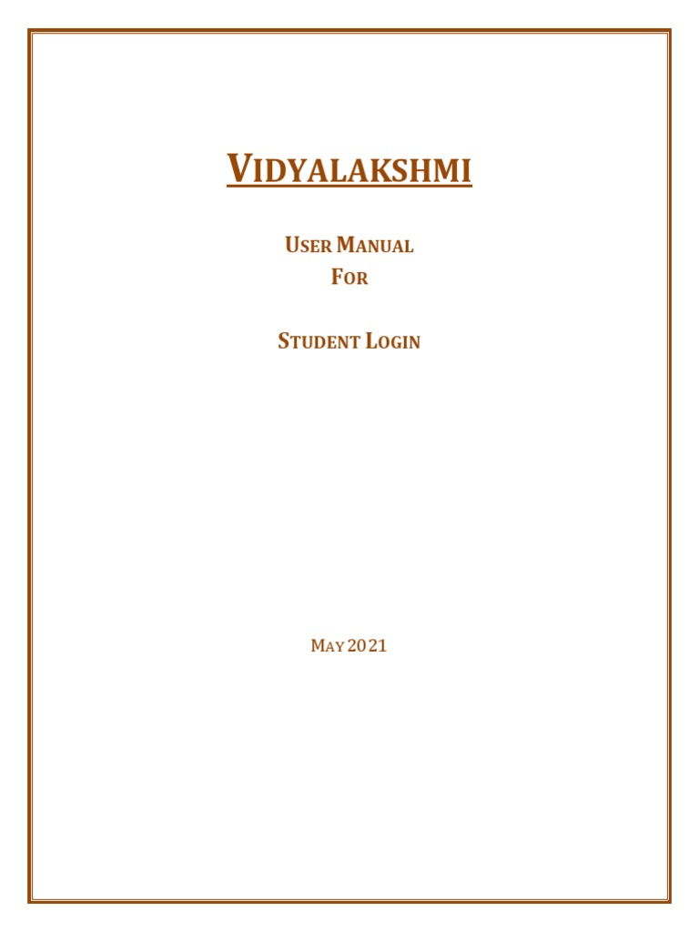 User Manual-Student Login | PDF | Student Loan | World Wide Web