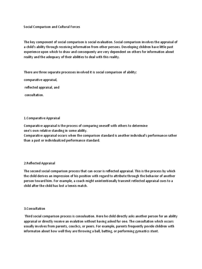 Social Comparison and Cultural Forces | PDF | Career & Growth