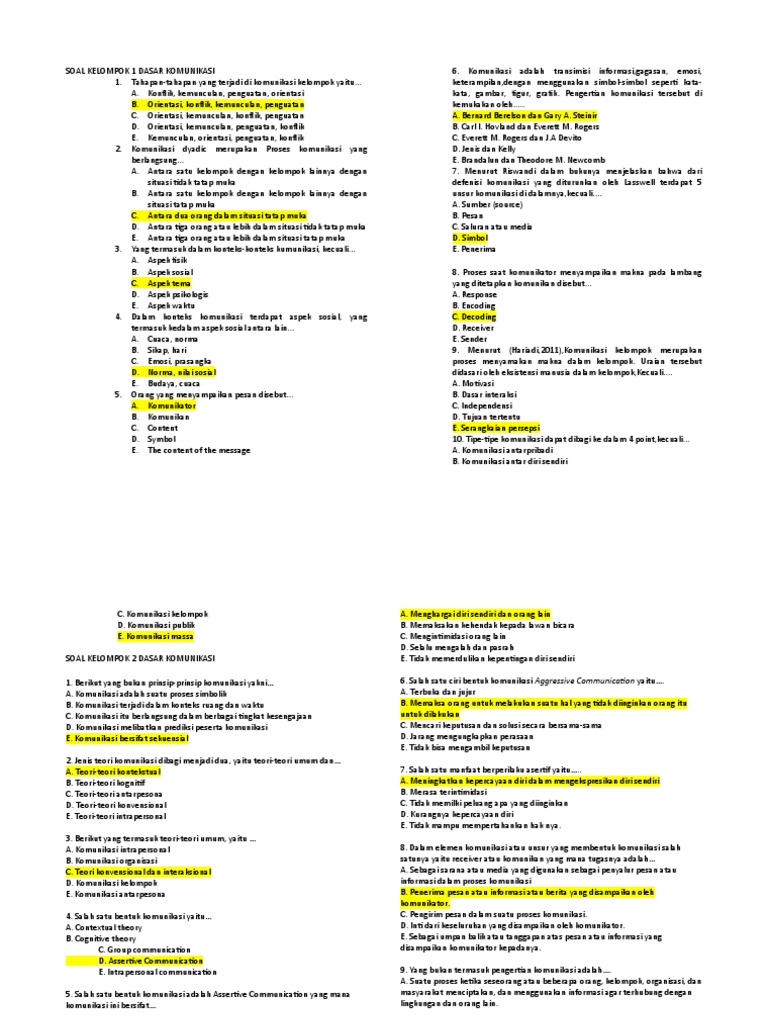 Soal Study Skill 1-12 | PDF