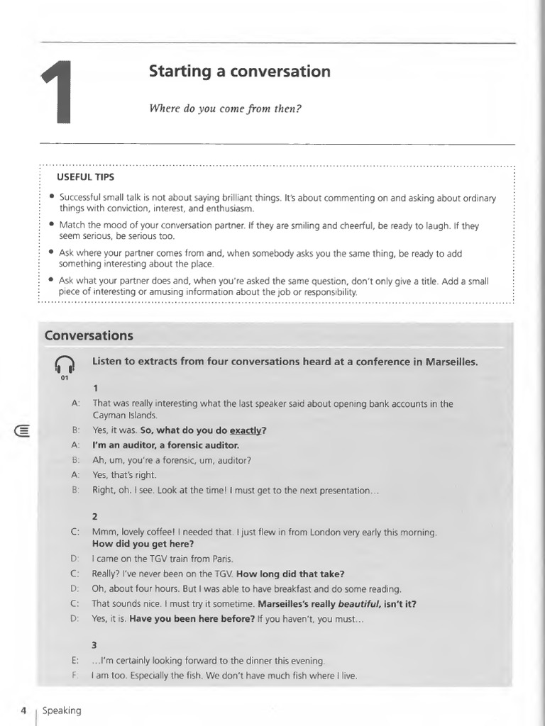 Starting Business Conversations | PDF | Human Communication
