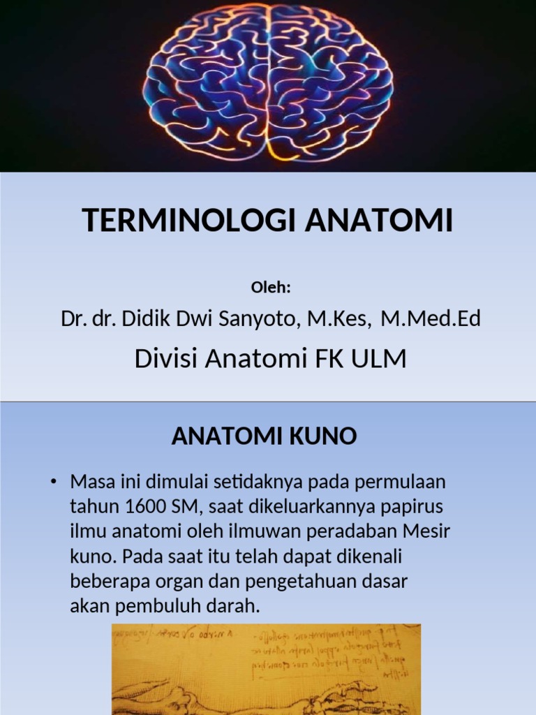 Terminologi Anatomi-Dikonversi | PDF