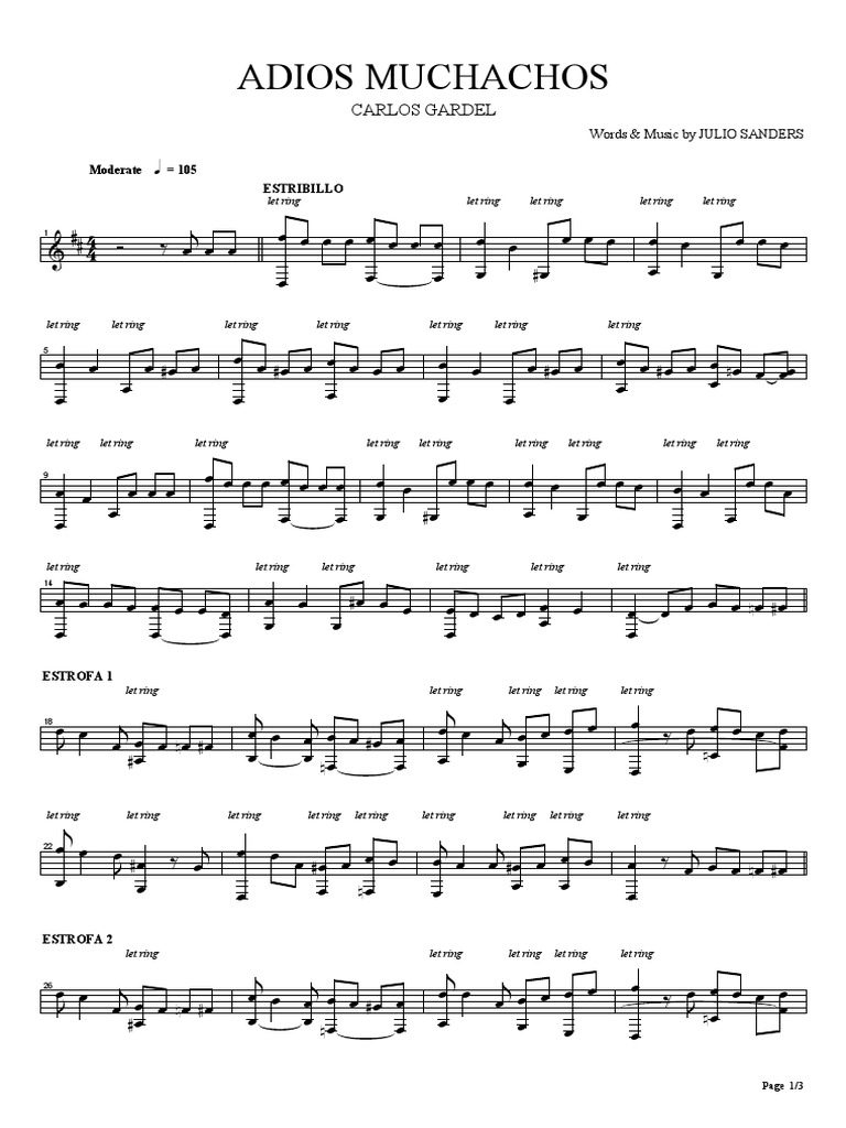 Adios Muchachos: Carlos Gardel | PDF