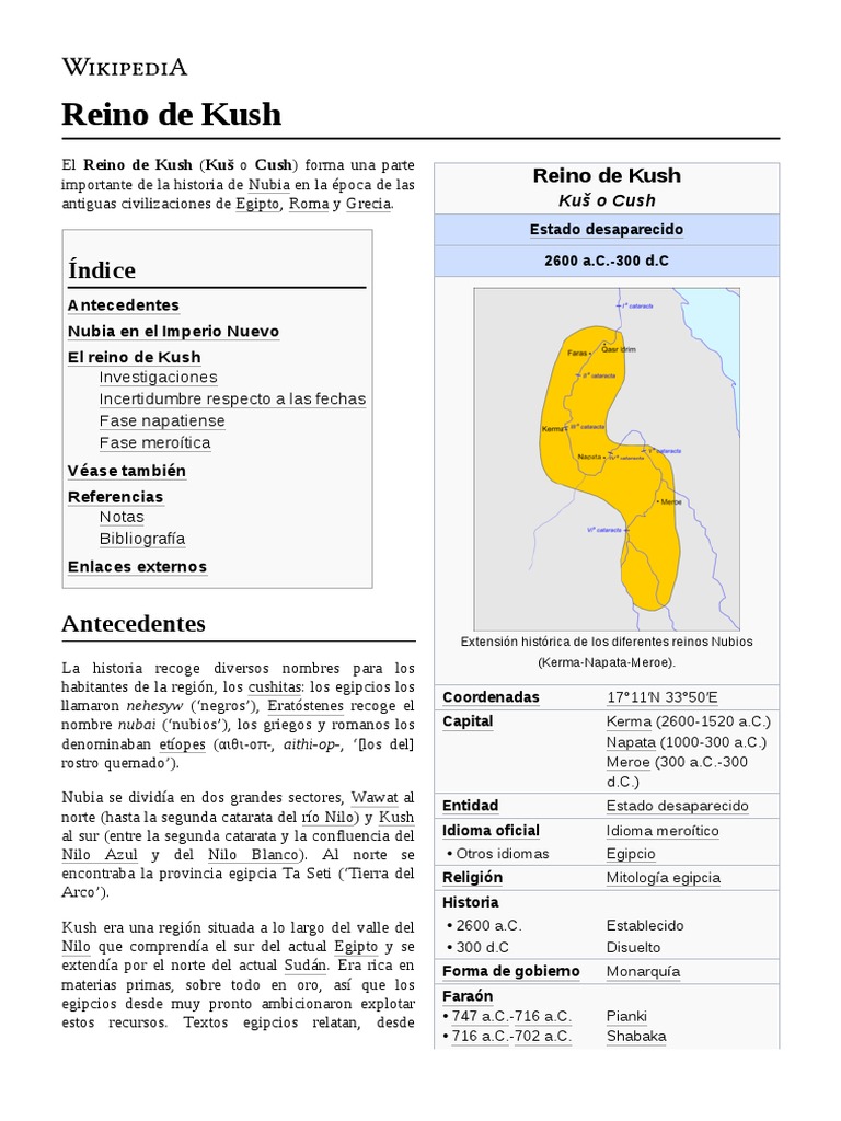 Reino de Kush | PDF | África antigua | Pueblos antiguos