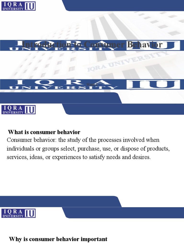 Chapter 1 Introduction To Consumer Behavior Pdf Consumer