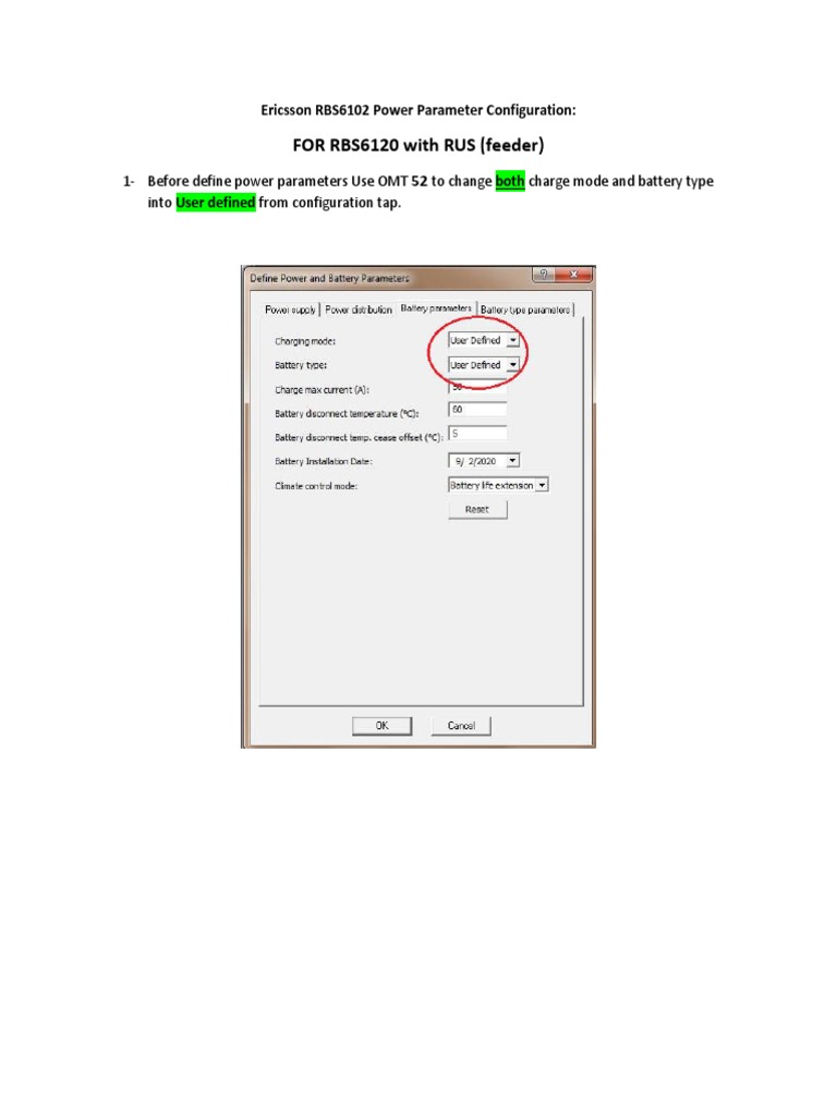 Ericsson RBS6102 Power Parameter Configuration | PDF | Electricity ...