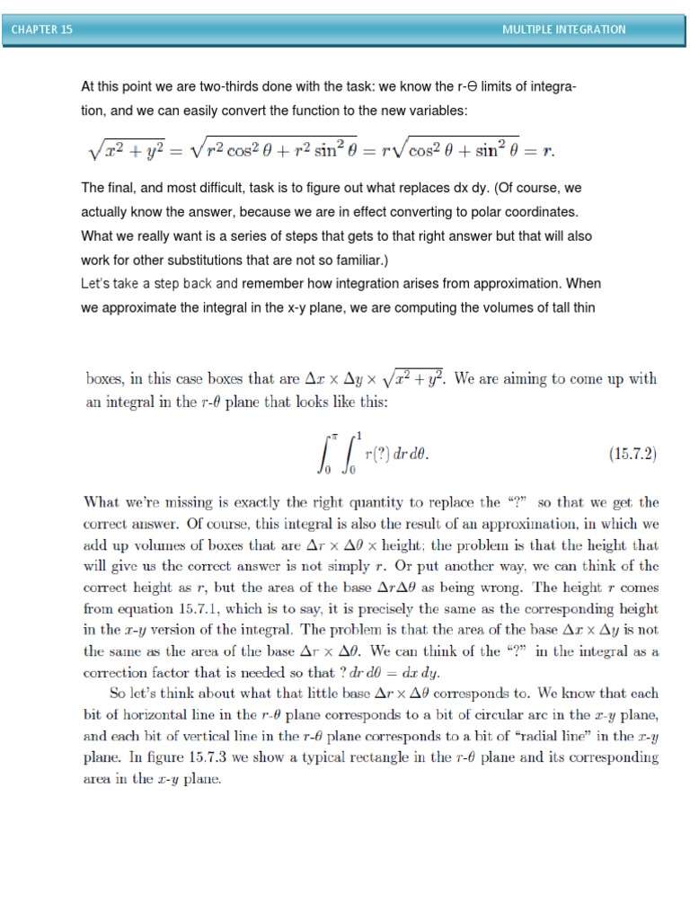 Chapter 15 Multiple Integration | PDF