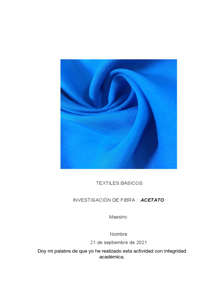 Investigación sobre la fibra de acetato: definiciones, historia ...