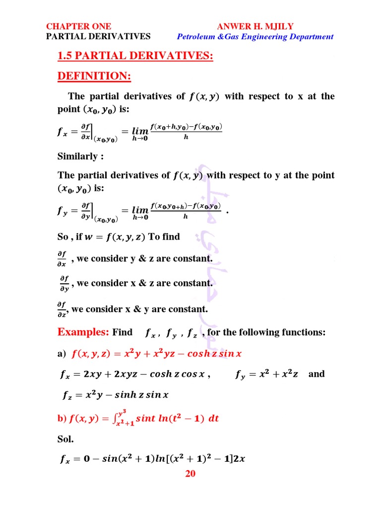 PARTIAL DERIVATIVES+chain Rule | PDF | Derivative | Mathematics