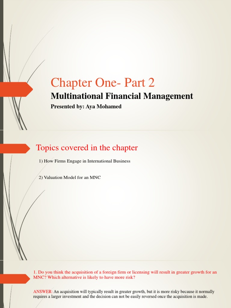 Section 2 - CH 1 - Part 2 | PDF | Valuation (Finance) | Exchange Rate