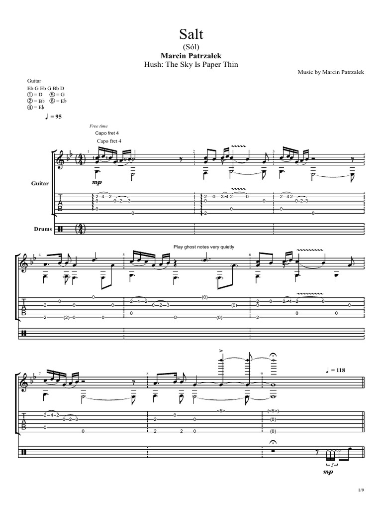 SALT - Marcin Patrzalek (Guitar Tab) | PDF | Celtic Musical Instruments ...
