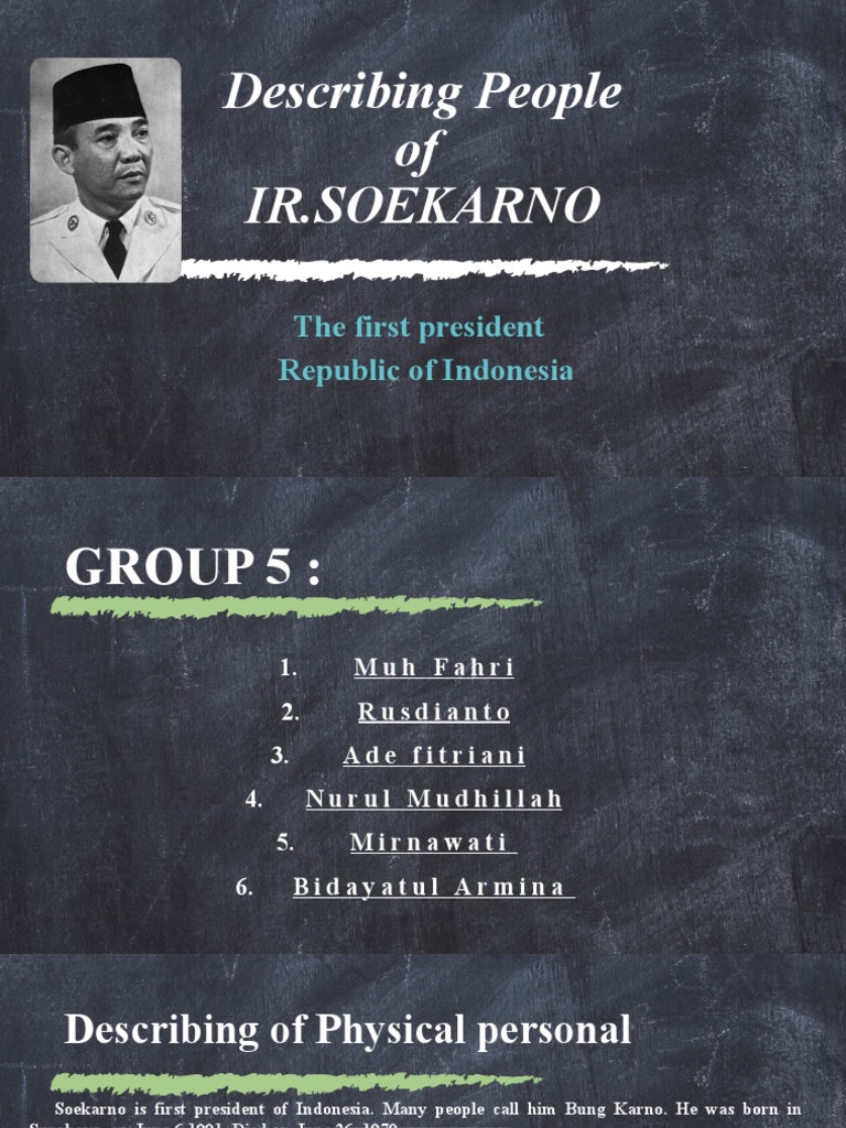 Describing People of IR SOEKARNO | PDF | Indonesian People | Politics ...