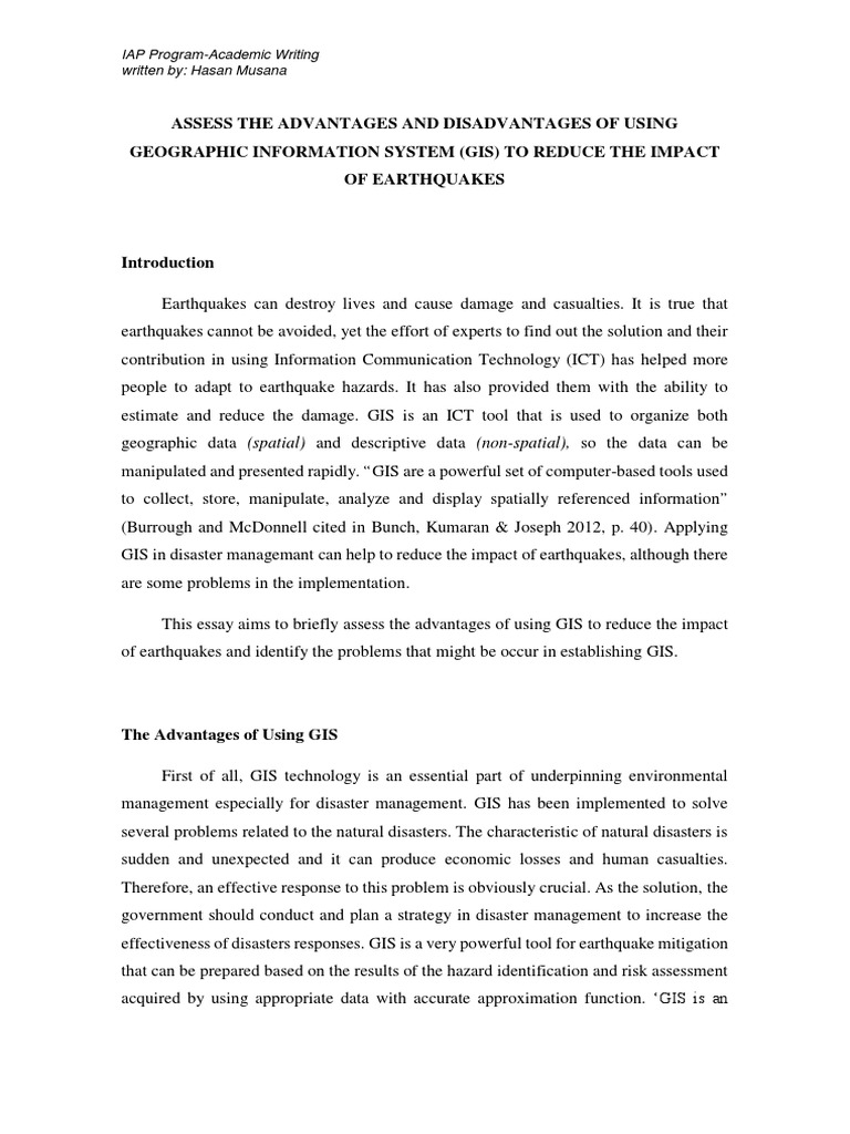 Sample 1500 Word Essay | PDF | Geographic Information System ...