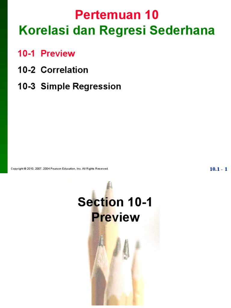 10 Korelasi Dan Regresi Sederhana 2021 | PDF | Correlation And Dependence | Regression Analysis