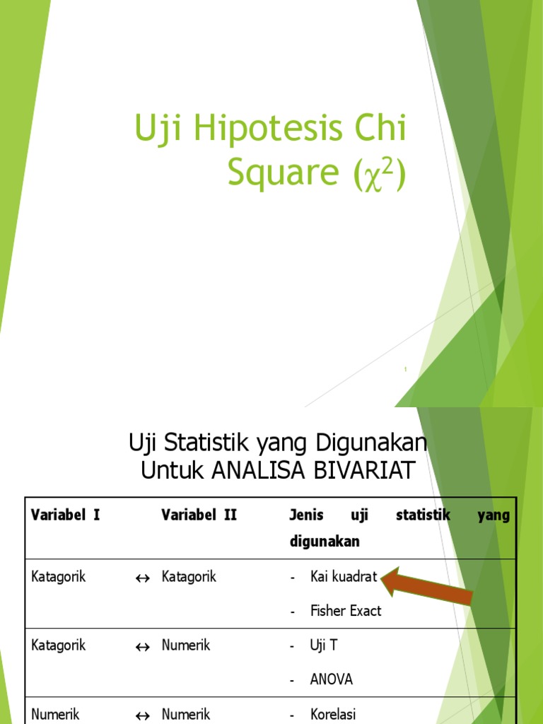 Analisis Bivariat Menggunakan Uji Chi Square (χ2) | PDF