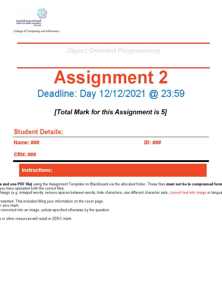IT232-Assignment-2 Questions-OOP | PDF | Class (Computer Programming ...