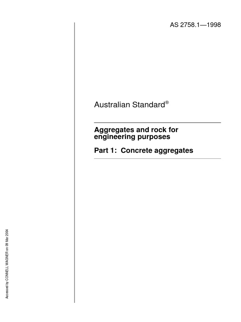 Australian Standard AS 2758.1: Concrete Aggregates | PDF